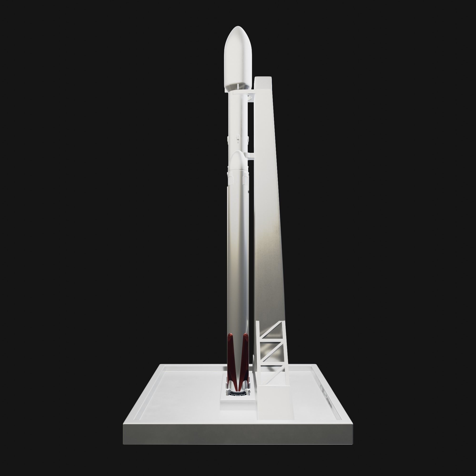 Falcon 9 Heavy Rocket SpaceX 3D model 3D printable | CGTrader