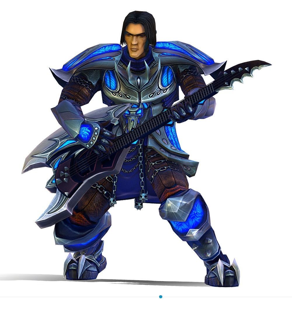 3D model Animated Futuristic Warrior Heavy Armor Axe VR / AR / low-poly ...