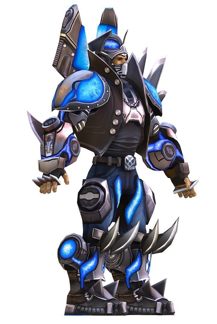 3D model Low Poly Man Cartoon Heavy Armor Character VR / AR / low-poly ...