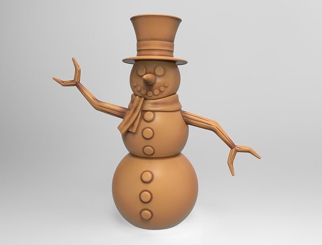 Snowman 3D model 3D printable | CGTrader