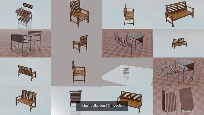 chair collection | CGTrader