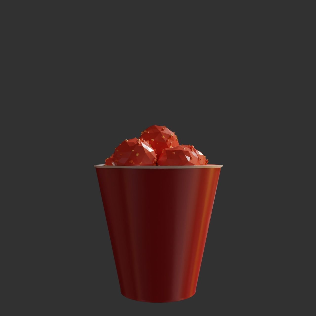 3D model Popcorn Chicken VR / AR / low-poly | CGTrader