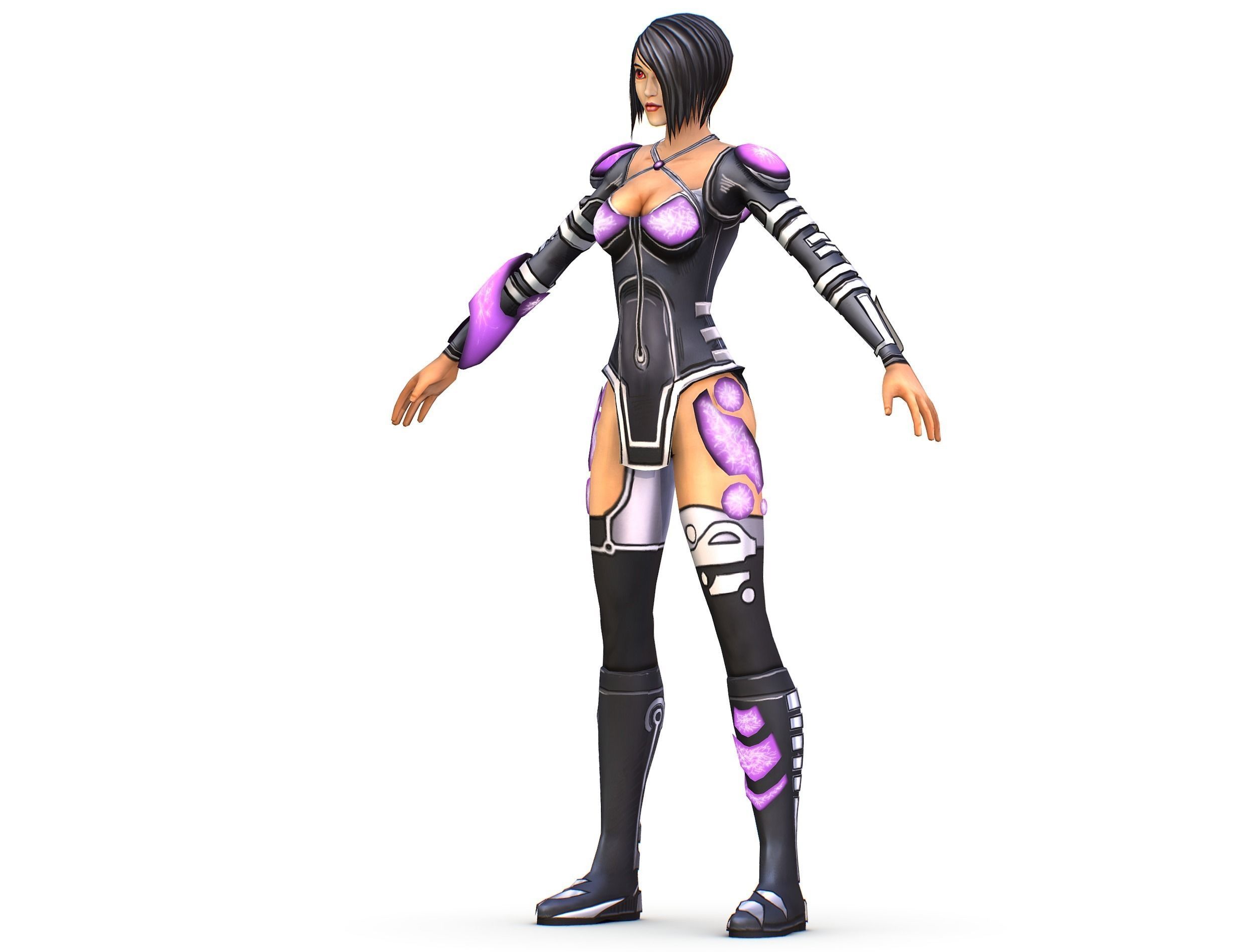 3D model Low Poly Woman Cartoon Character VR / AR / low-poly | CGTrader