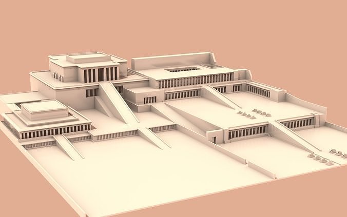 Temple of Hatshepsut 3D model 3D printable | CGTrader