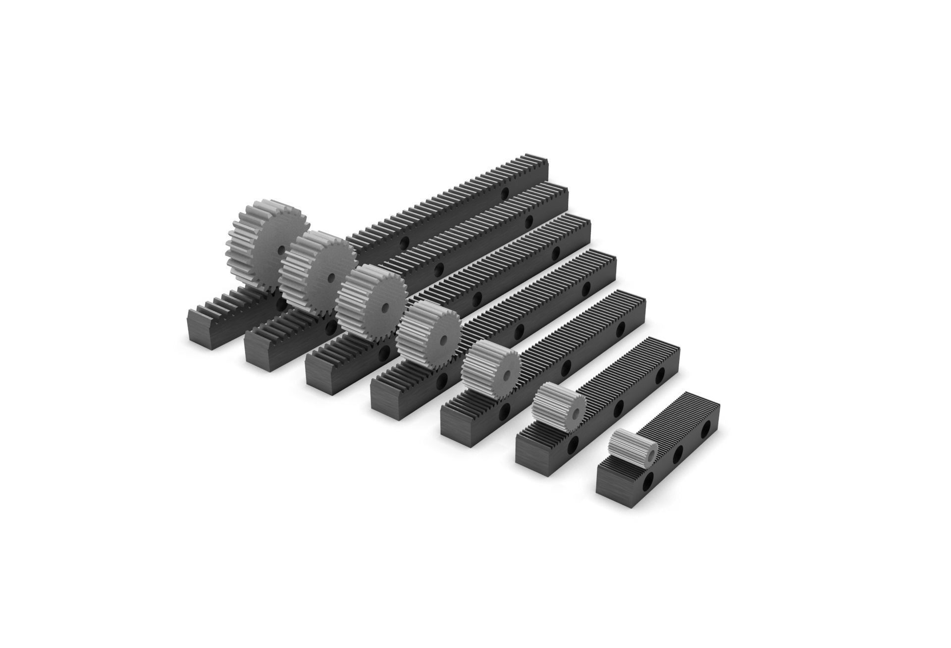 Multiple Gear Rack Set 3D model 3D printable | CGTrader