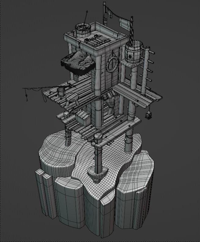 Stylized Environment Fish Dock 3D model | CGTrader