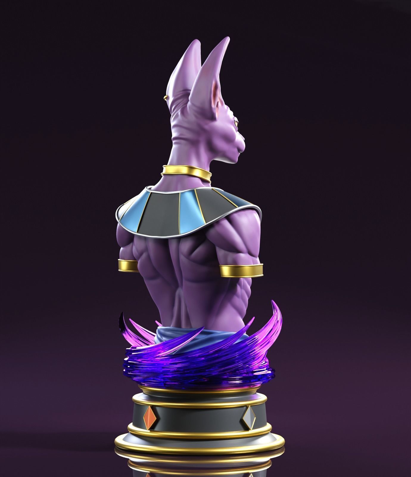 Dragon Ball - Beerus Sama Bust 3D model 3D printable | CGTrader
