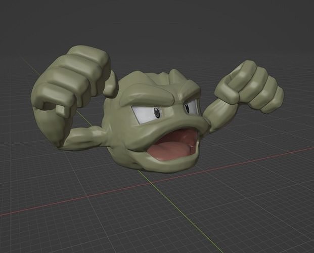 Geodude pokemon 3D print model 3D model 3D printable | CGTrader