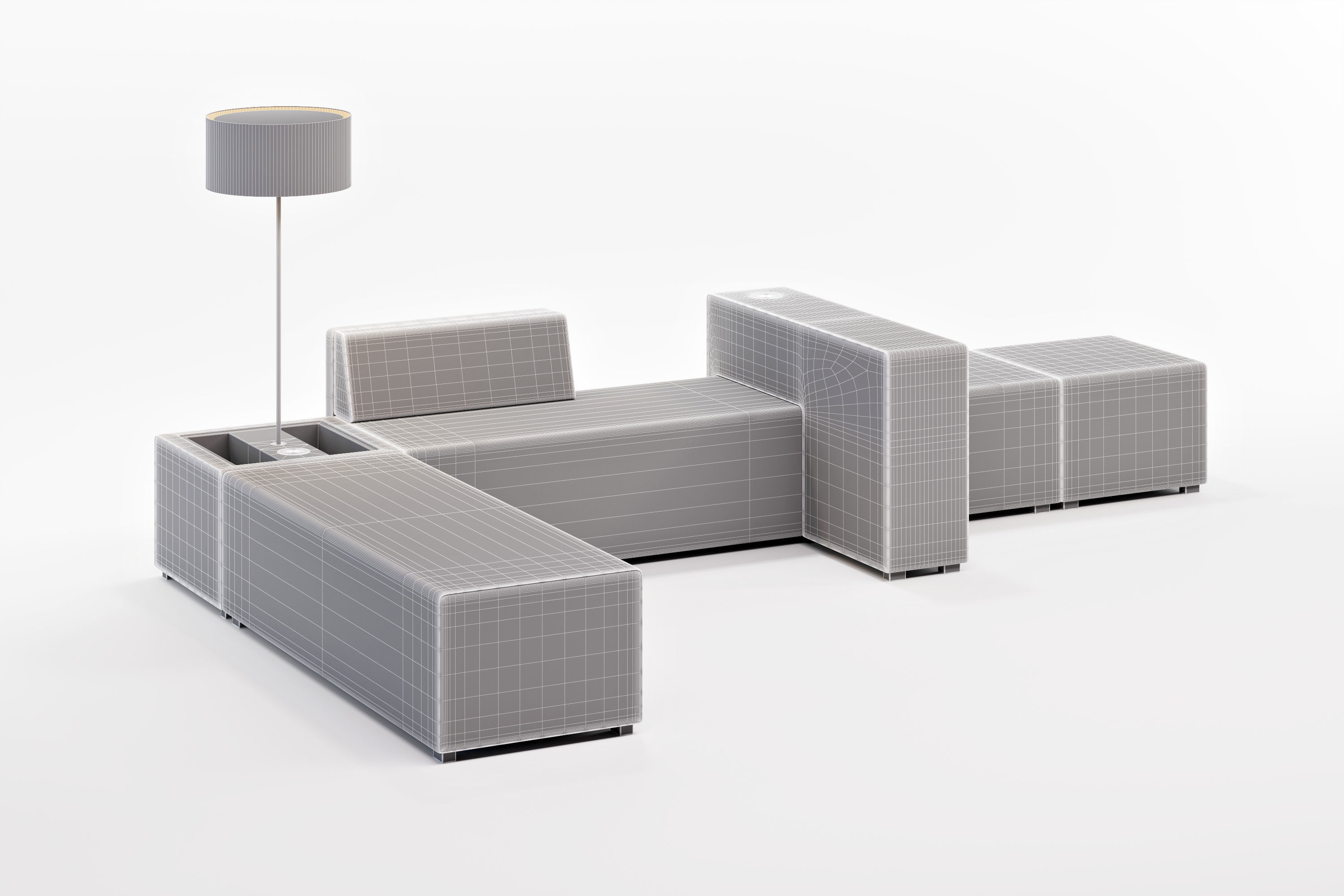Modular Sofa for Office - NET WORK PLACE by Koenig Neurath 3D model ...
