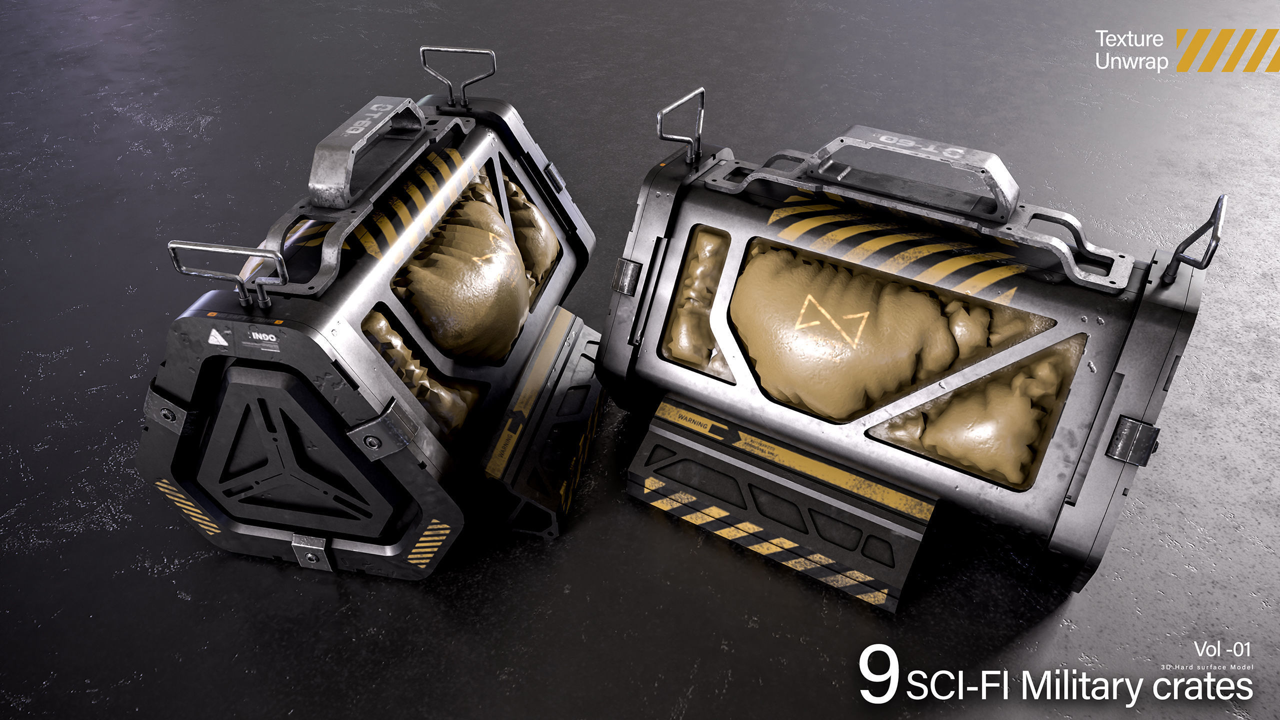 3D model Sci-fi Military Crates VR / AR / low-poly | CGTrader