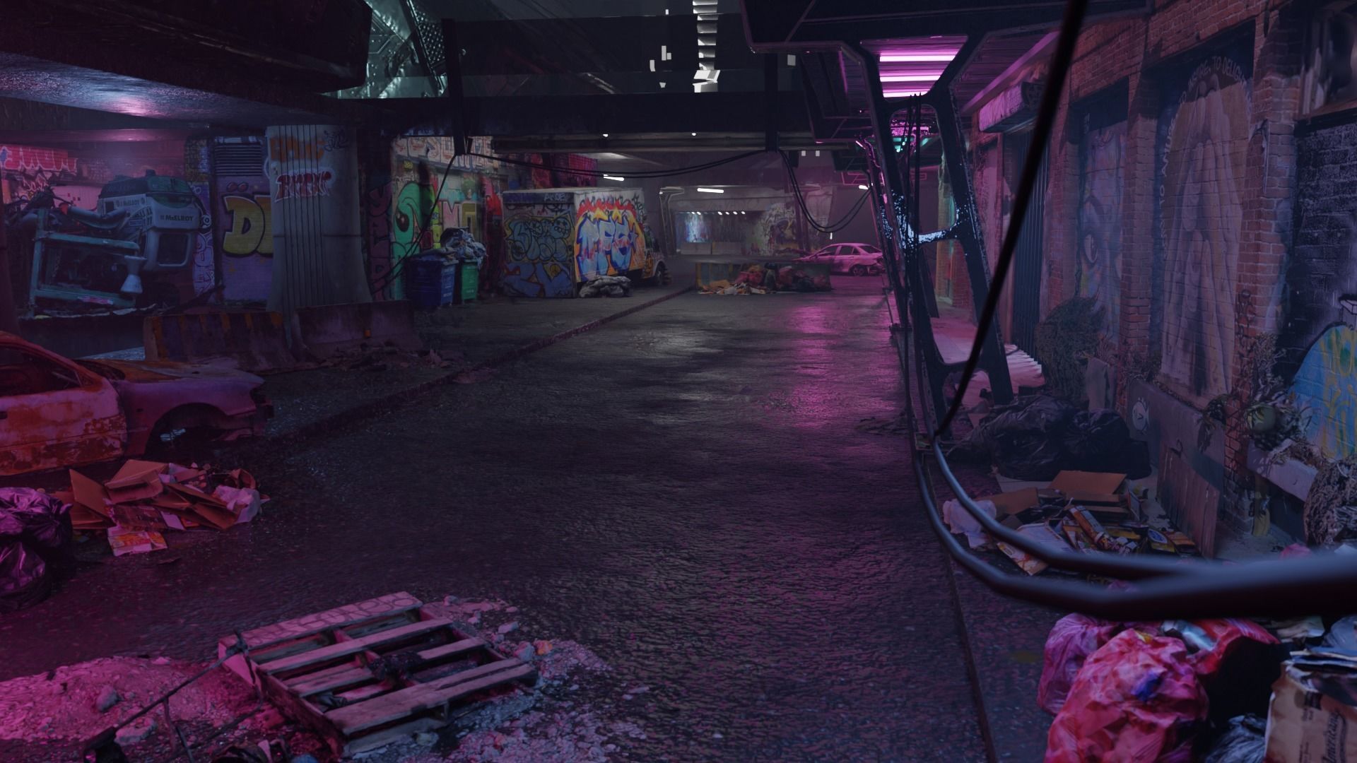 Cyberpunk Exterior Scene v3 3D model | CGTrader