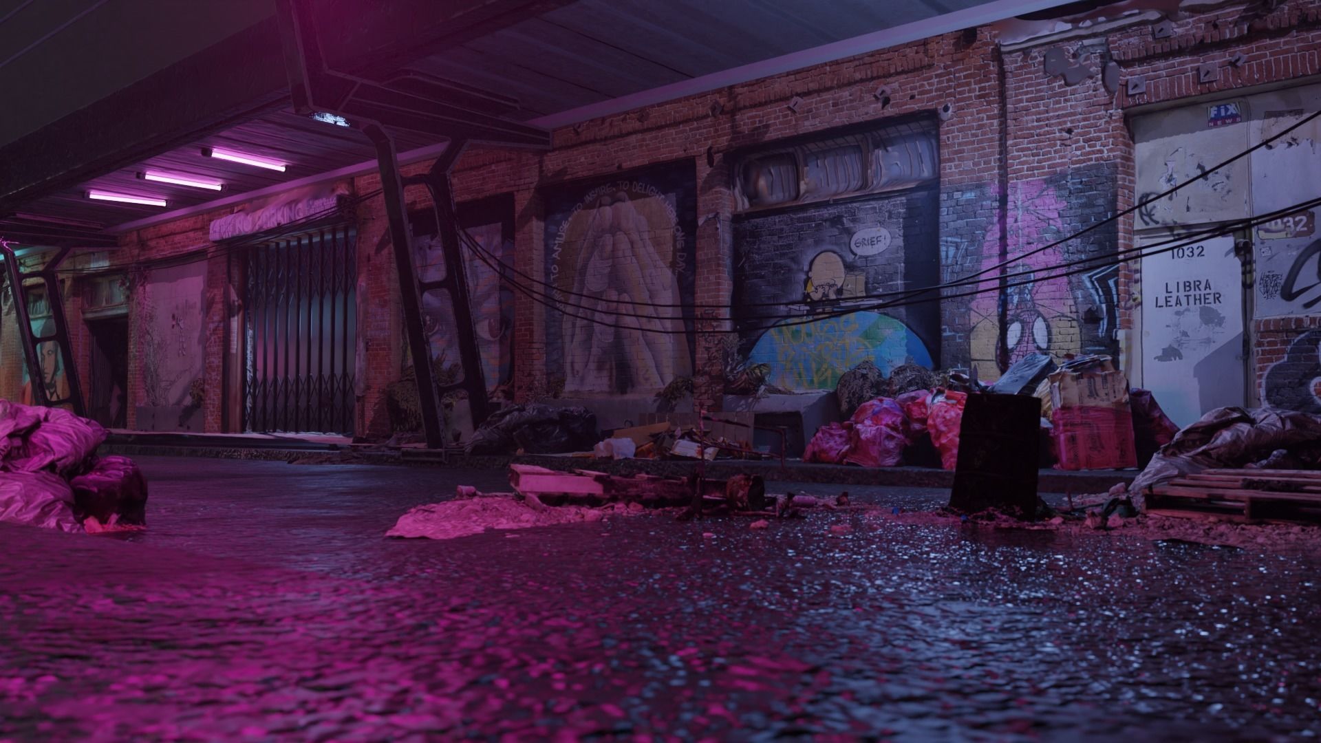 Cyberpunk Exterior Scene v3 3D model | CGTrader