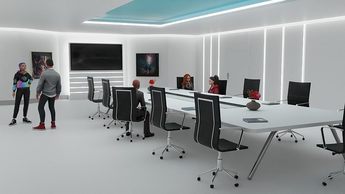 VR Meeting Room 3D model | CGTrader