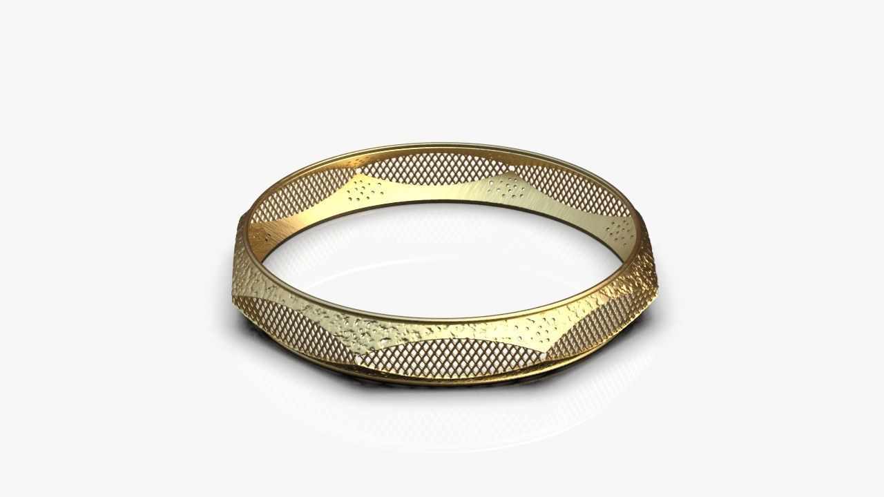 Stylized bangle 3D model 3D printable | CGTrader