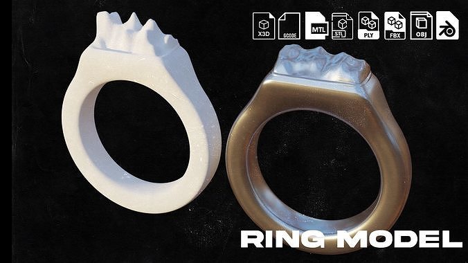 Ring model design 3D model 3D printable | CGTrader