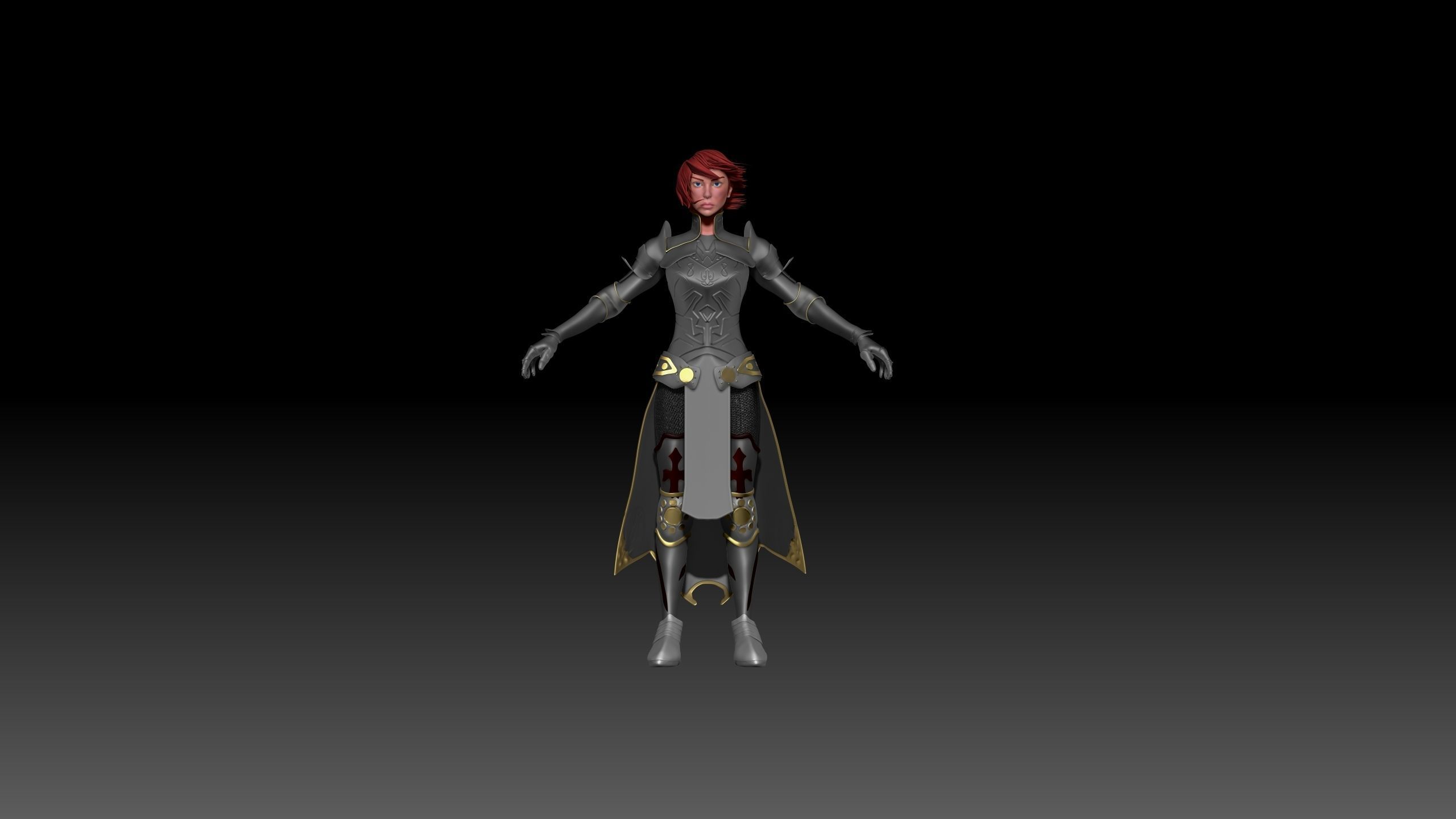 female warrior low poly free VR / AR / low-poly 3D model | CGTrader