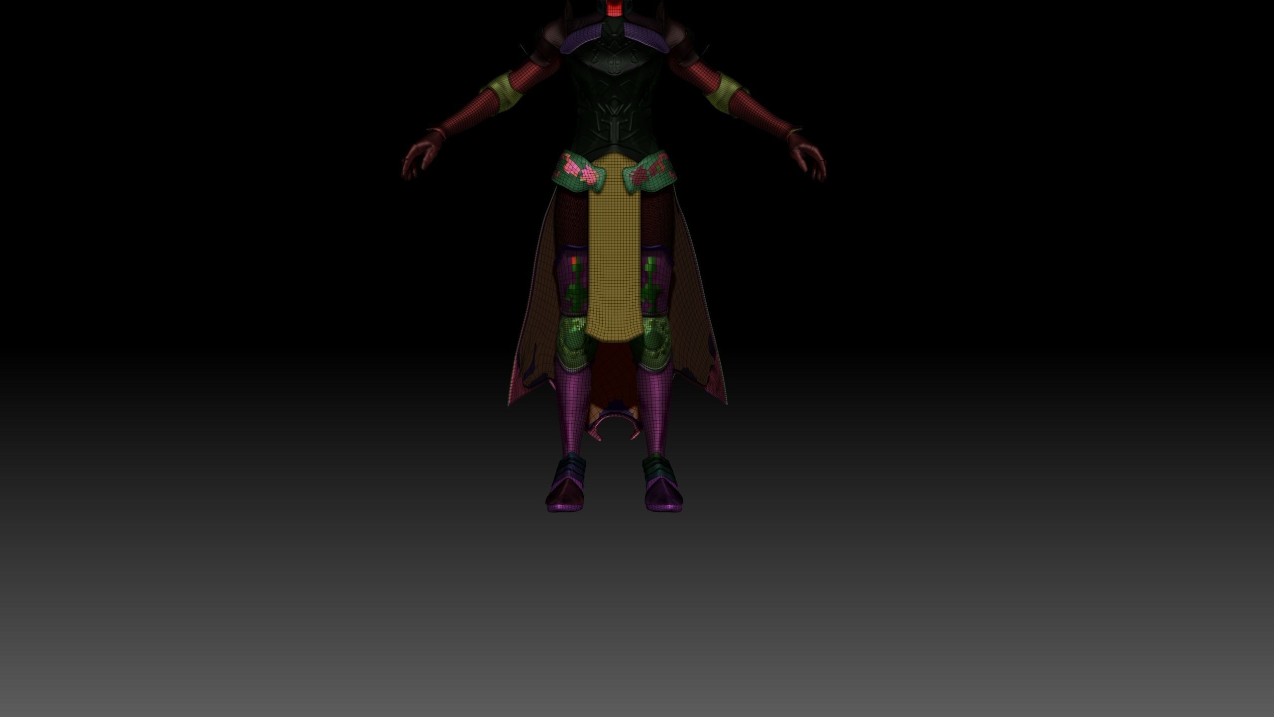 female warrior low poly free VR / AR / low-poly 3D model | CGTrader