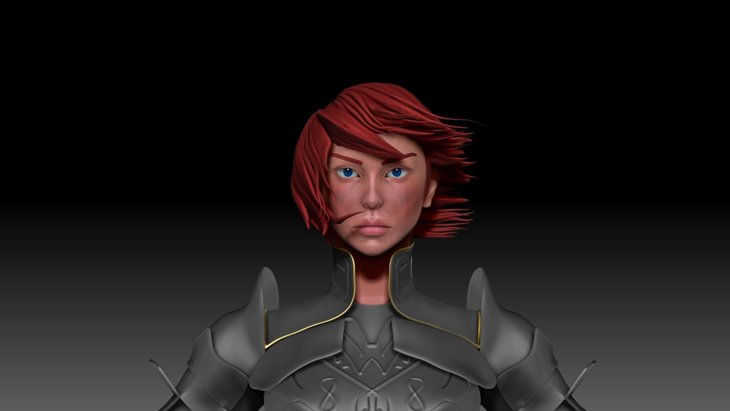 female warrior low poly free VR / AR / low-poly 3D model | CGTrader