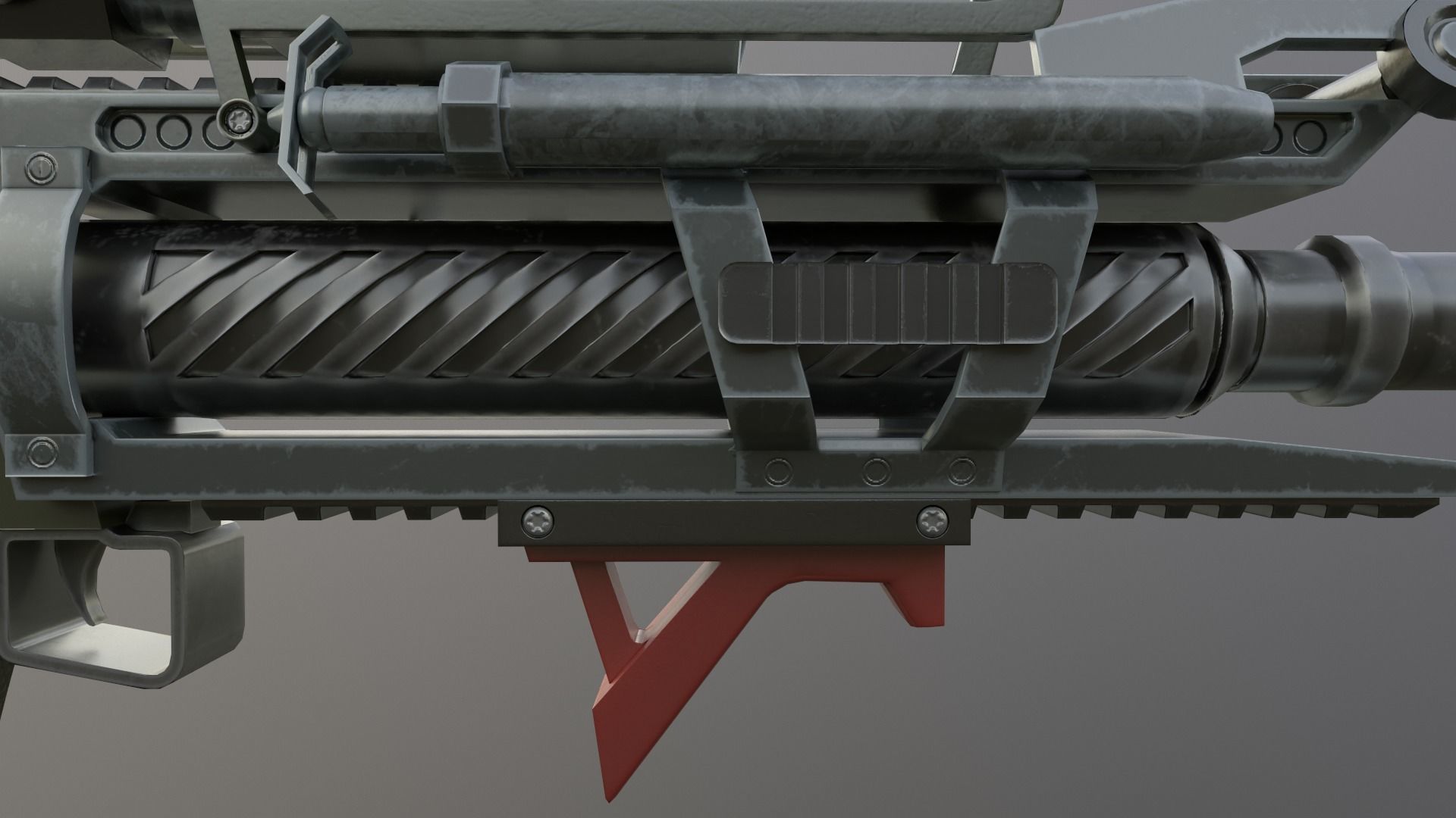 3D model Sci Fi LowPoly model of a heavy anti-materiel sniper rifle VR ...