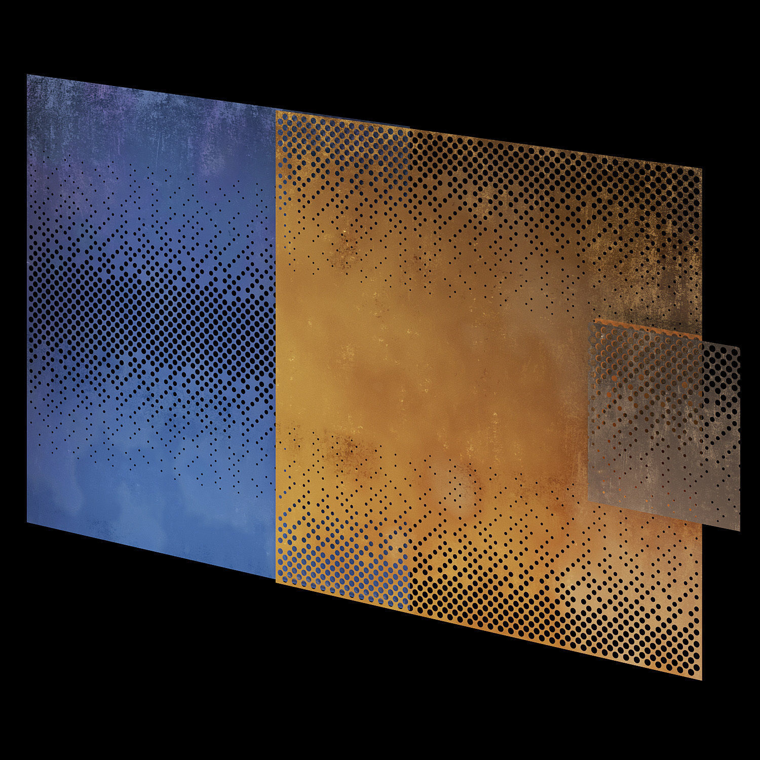 Decorative perforated parametric panel 3D model | CGTrader