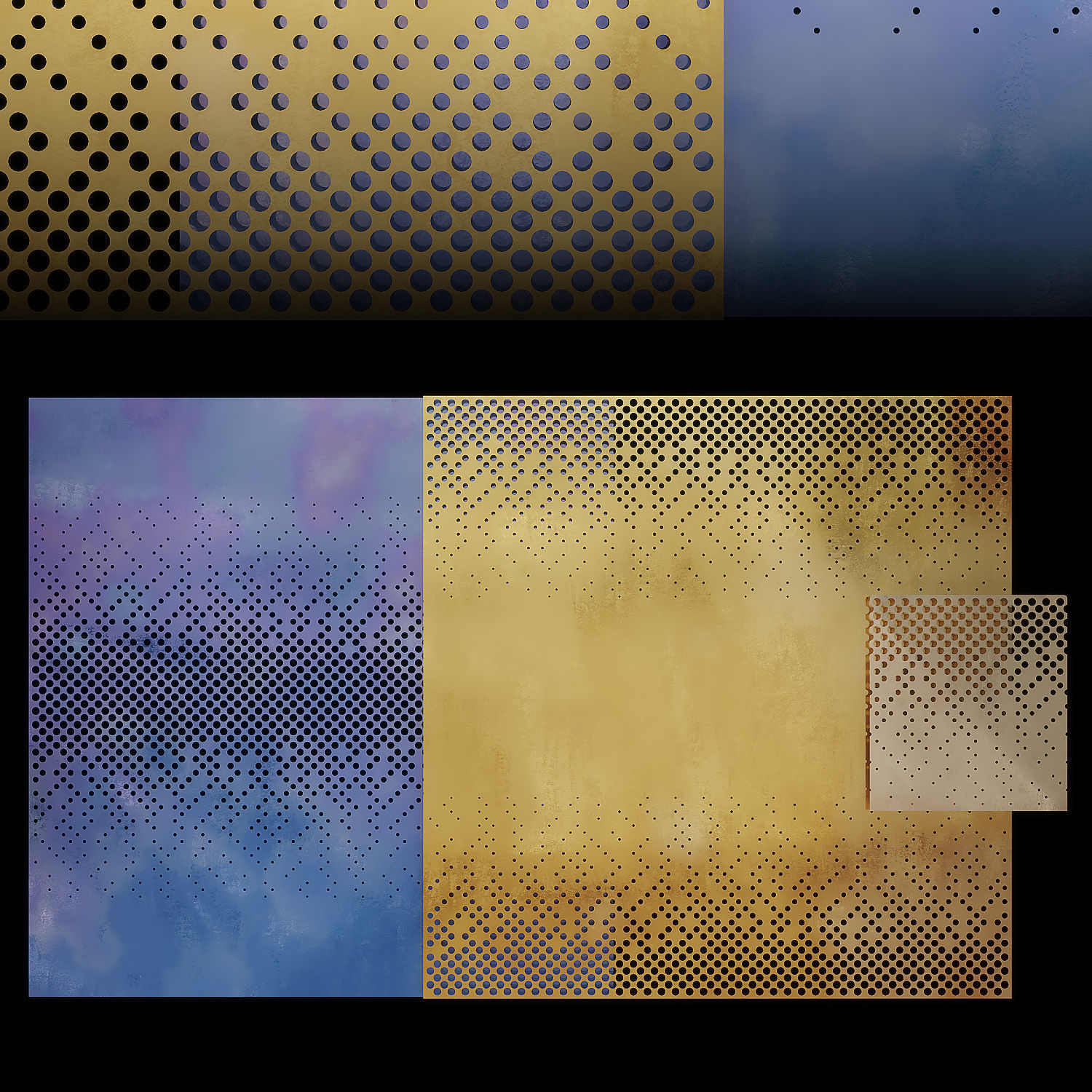 Decorative perforated parametric panel 3D model | CGTrader