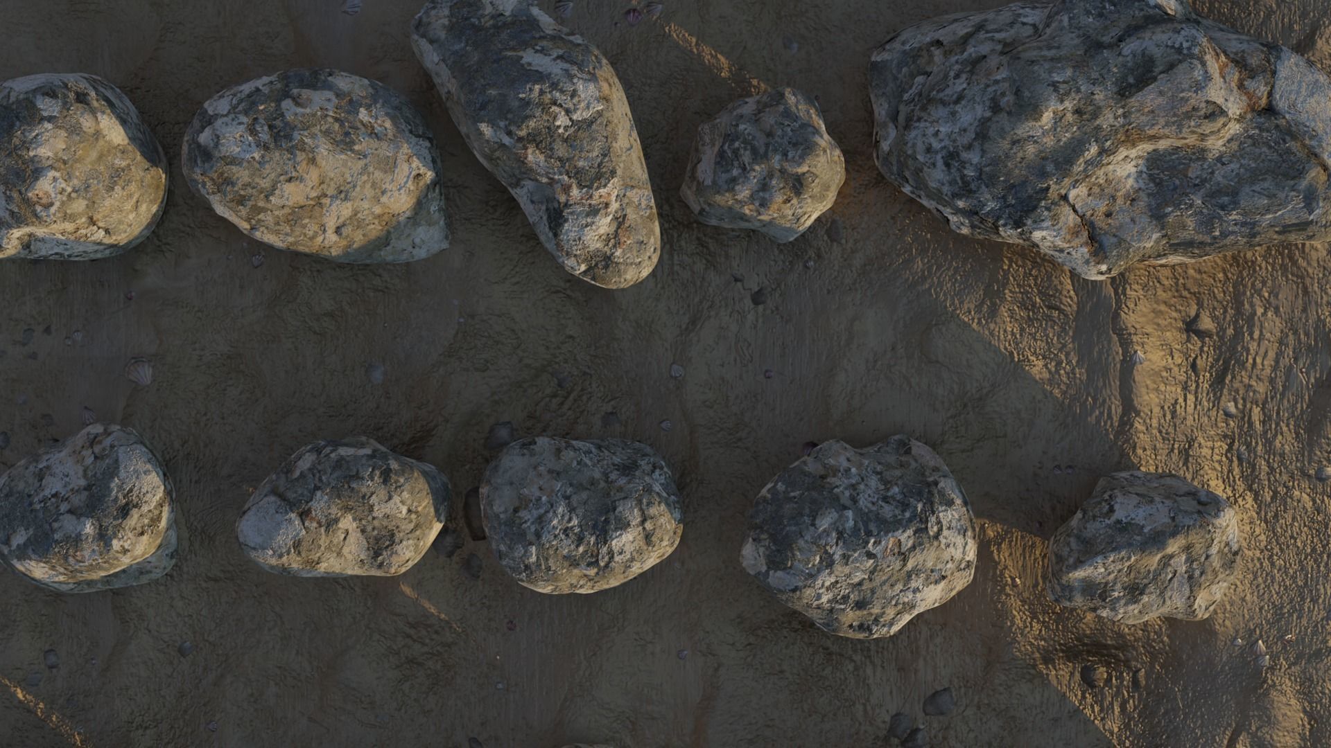 20 rocks asset 3D model | CGTrader