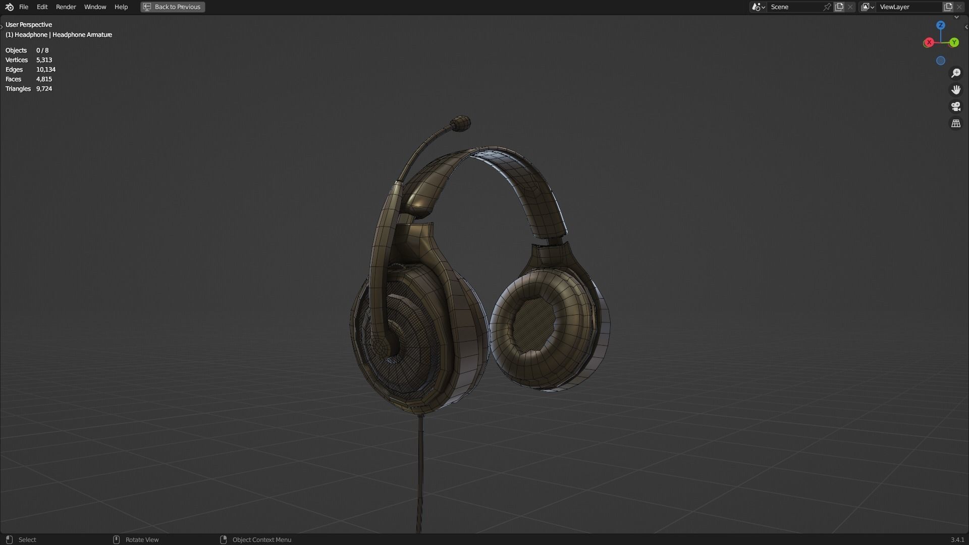 3D model Headphone with Rig VR / AR / low-poly | CGTrader