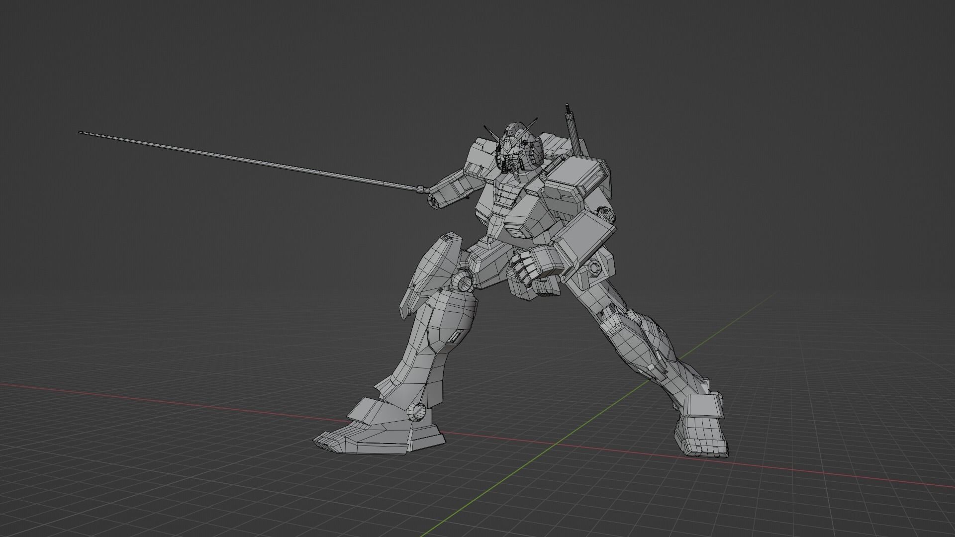 GUNDAM free 3D model animated rigged | CGTrader
