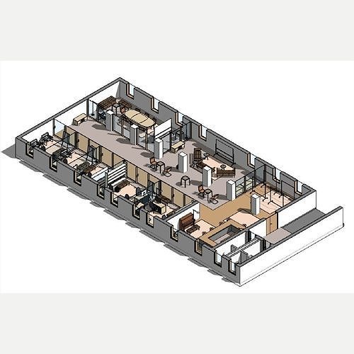 Coworking - Revit 3D model | CGTrader