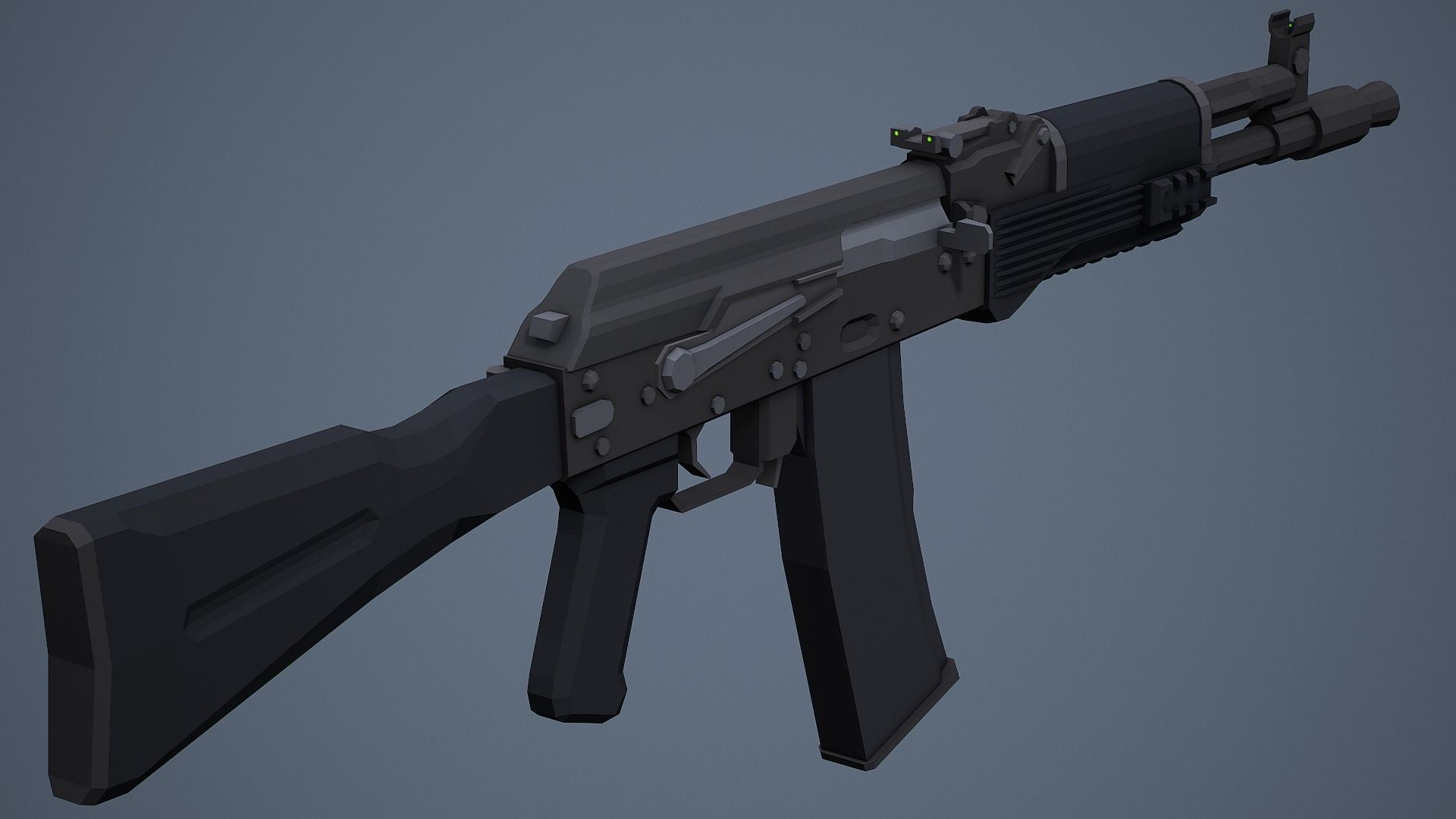 3D model Stylized AK-102 Low Poly Game Ready VR / AR / low-poly | CGTrader