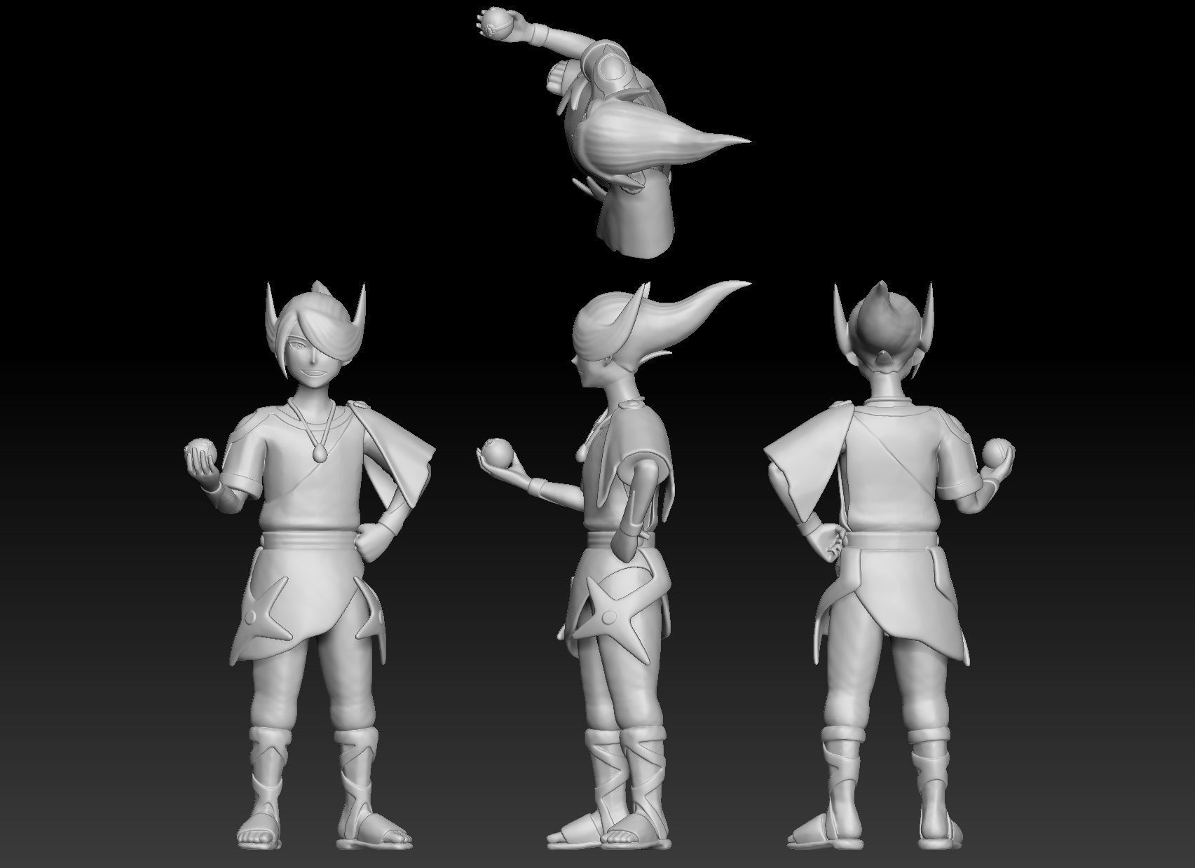 Pokemon Hisui Wielder Volo 3D model 3D printable | CGTrader