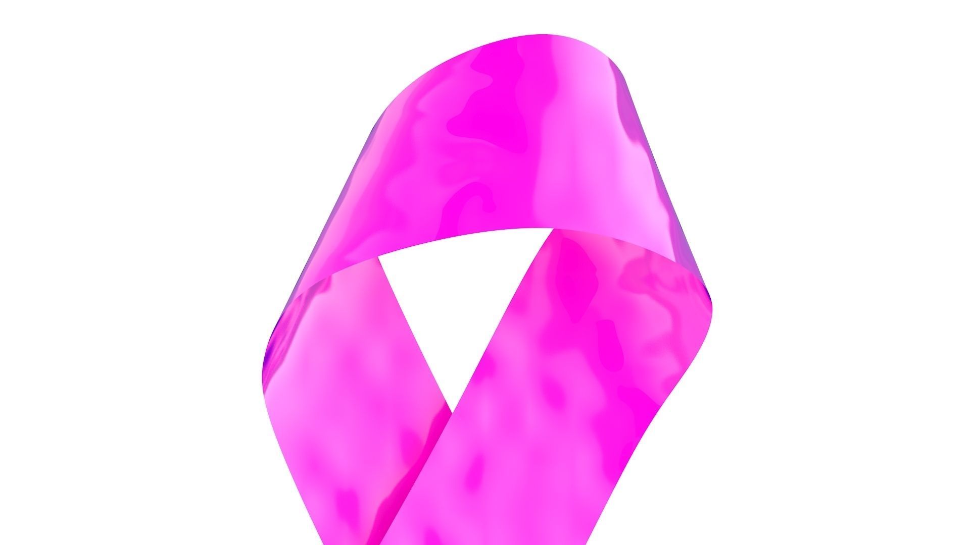 Pink Breast Cancer Ribbon 3D model | CGTrader