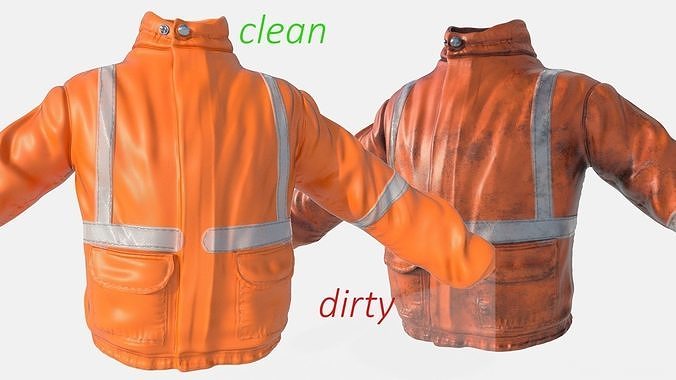 3D model Workman Mining Safety Jacket VR / AR / low-poly | CGTrader
