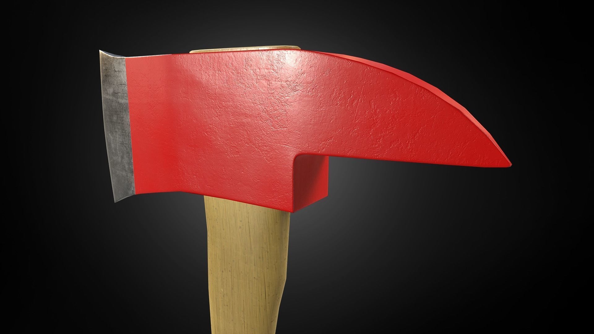 3D model Fireman Axe 3D Low Poly Model VR / AR / low-poly | CGTrader