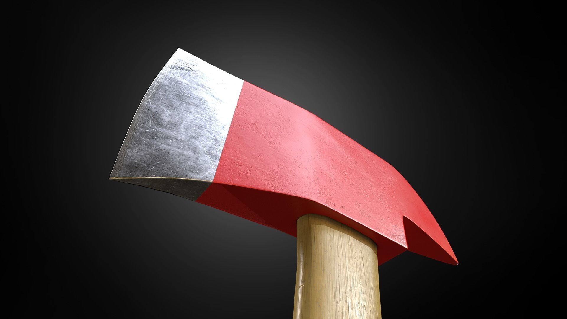 3D model Fireman Axe 3D Low Poly Model VR / AR / low-poly | CGTrader