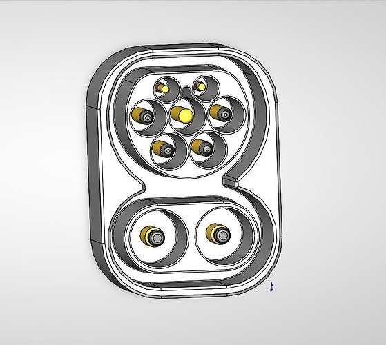 CCS Combo 2 Vehicle inlet ALL modes IEC62196-3-2014 3D model 3D ...