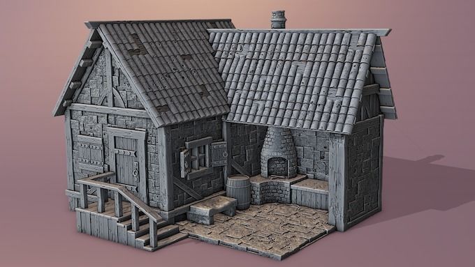 Extensive collection of medieval houses 3D model 3D printable | CGTrader