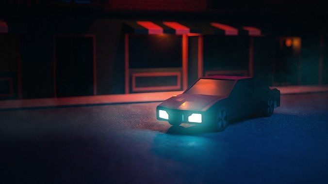 3D model Simple Low-Poly Car VR / AR / low-poly | CGTrader