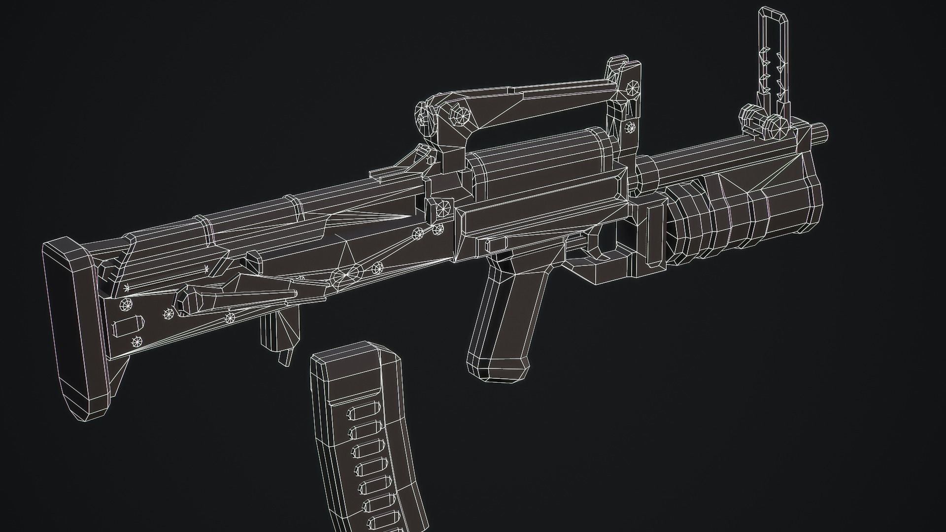 3D model Stylized Ots-14 Groza Low Poly Game Ready VR / AR / low-poly ...