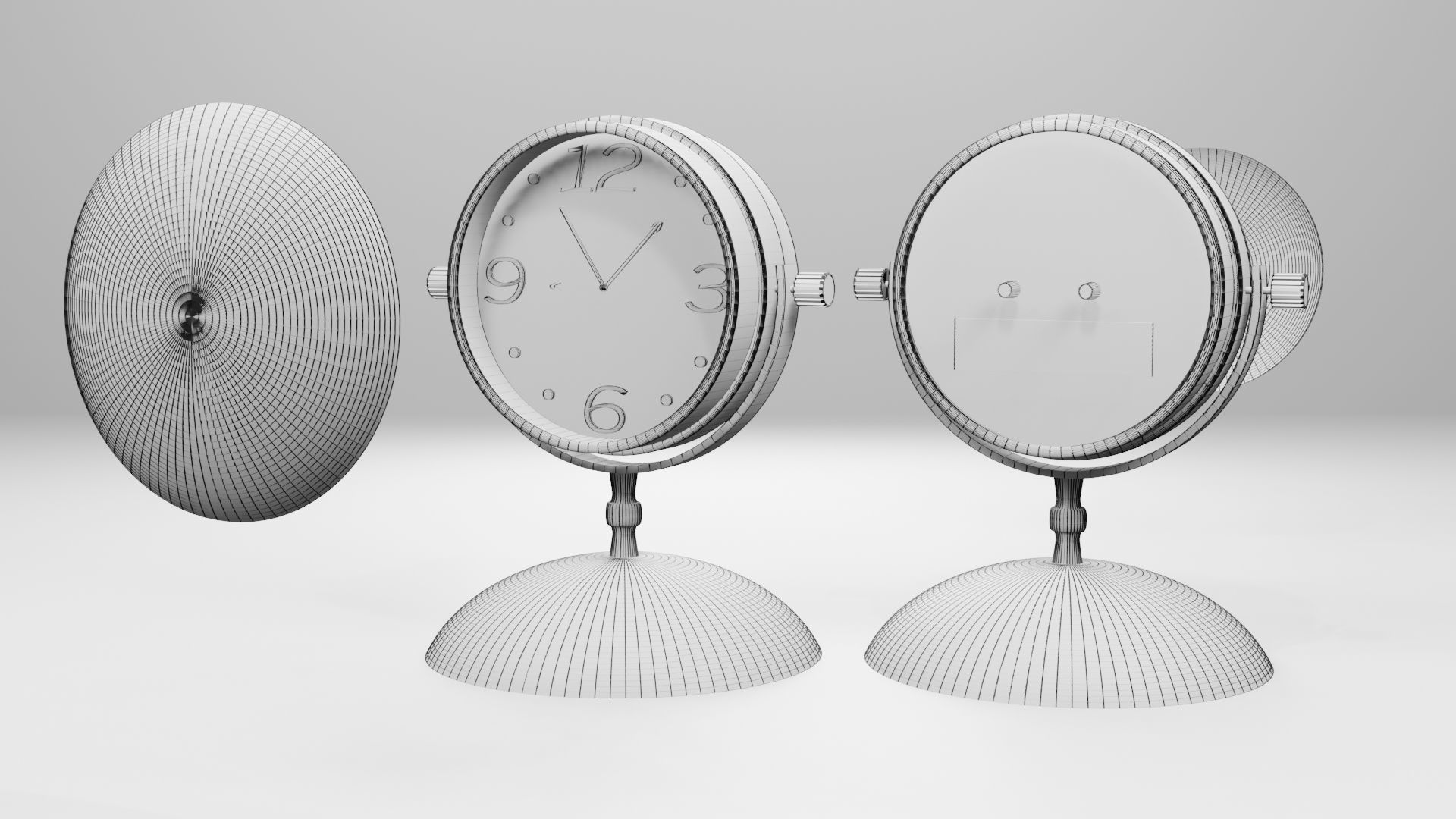 Retro Table Clock 3D model | CGTrader