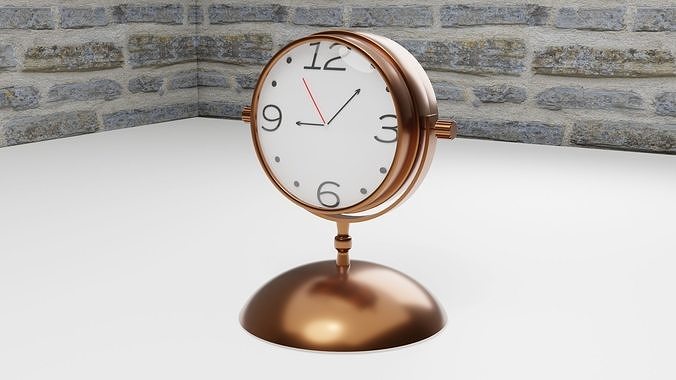 Retro Table Clock 3D model | CGTrader