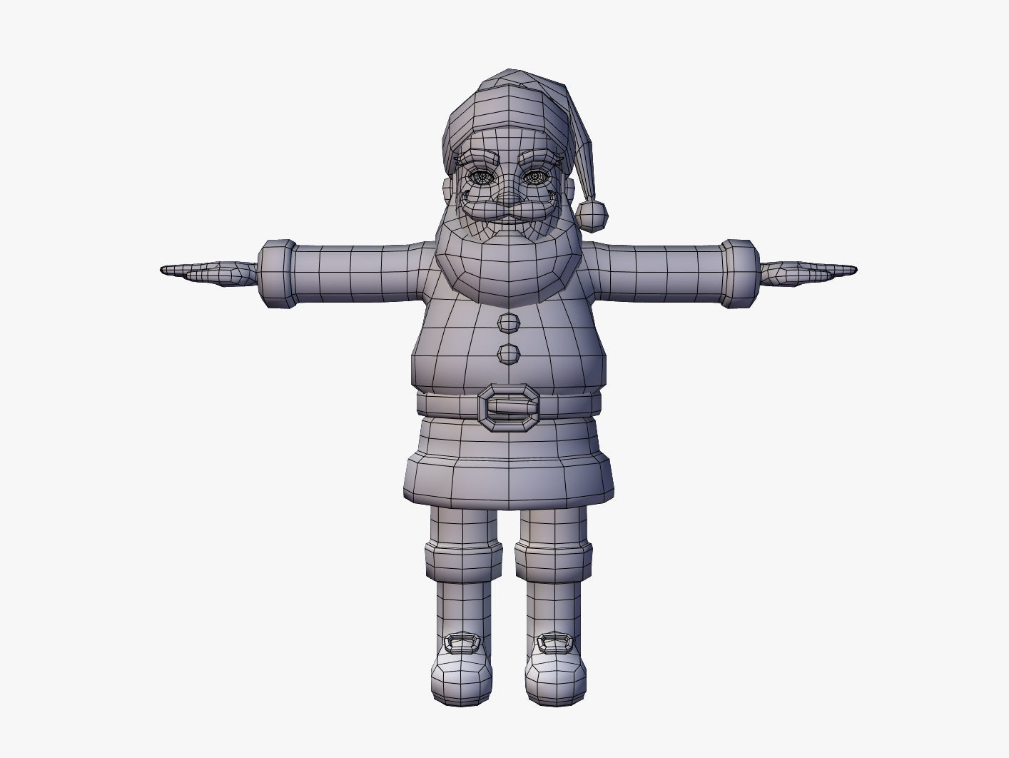 3D model Santa Claus in red VR / AR / low-poly | CGTrader