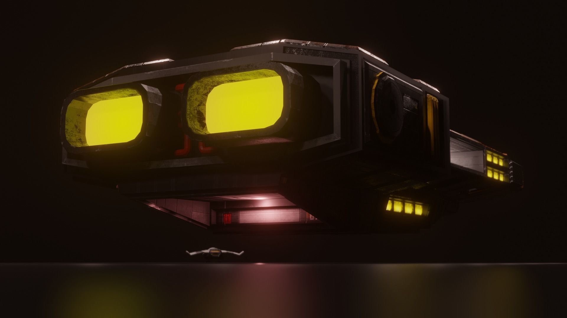 3D model Game-Ready Spaceship - Low Poly Stylized Sci-Fi VR / AR / low ...