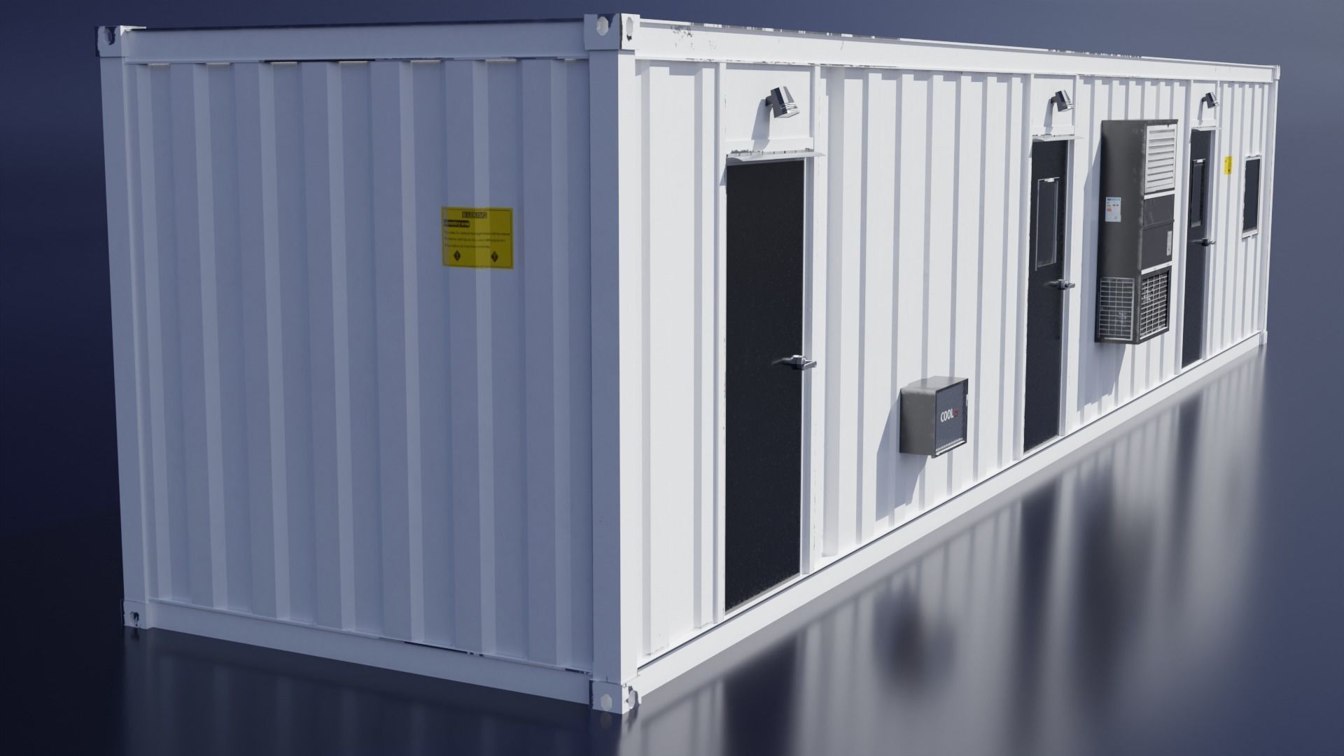 3D model shipping container laboratory or Conex VR / AR / low-poly ...