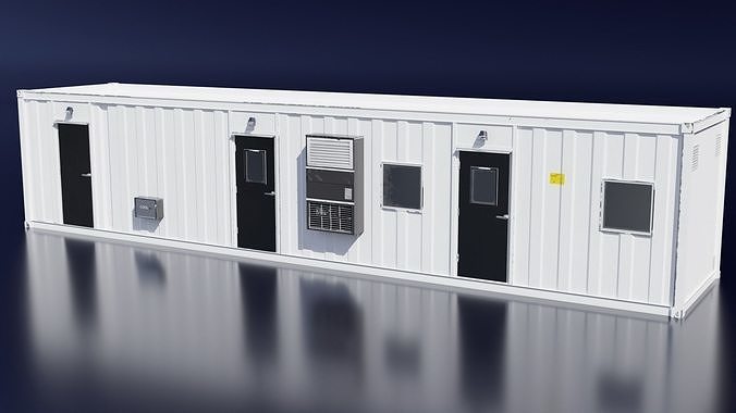 3D model shipping container laboratory or Conex VR / AR / low-poly ...