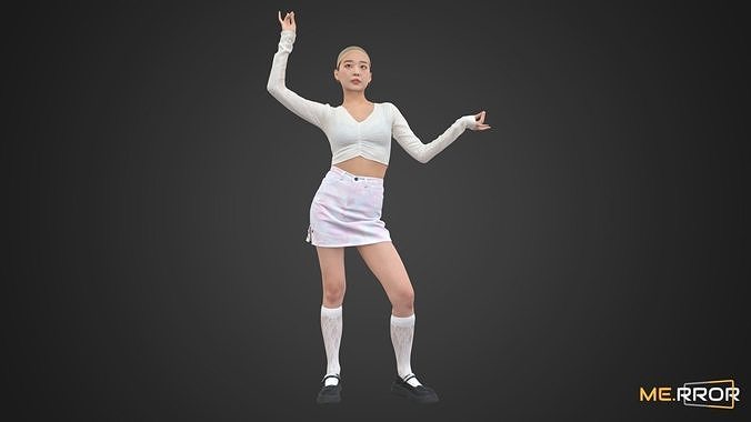 Asian Woman Scan Pose 5 3D model | CGTrader