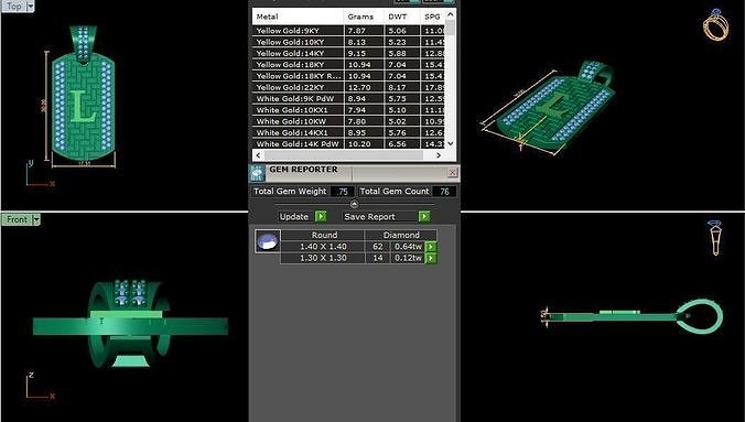 Latter L Pendent 3d Model 3D model 3D printable | CGTrader