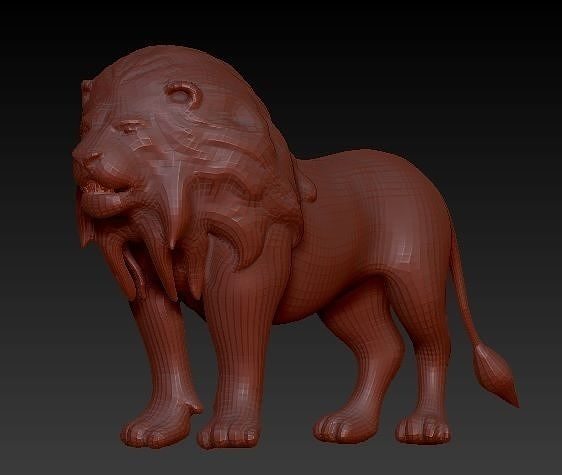 3D model old Lion VR / AR / low-poly | CGTrader