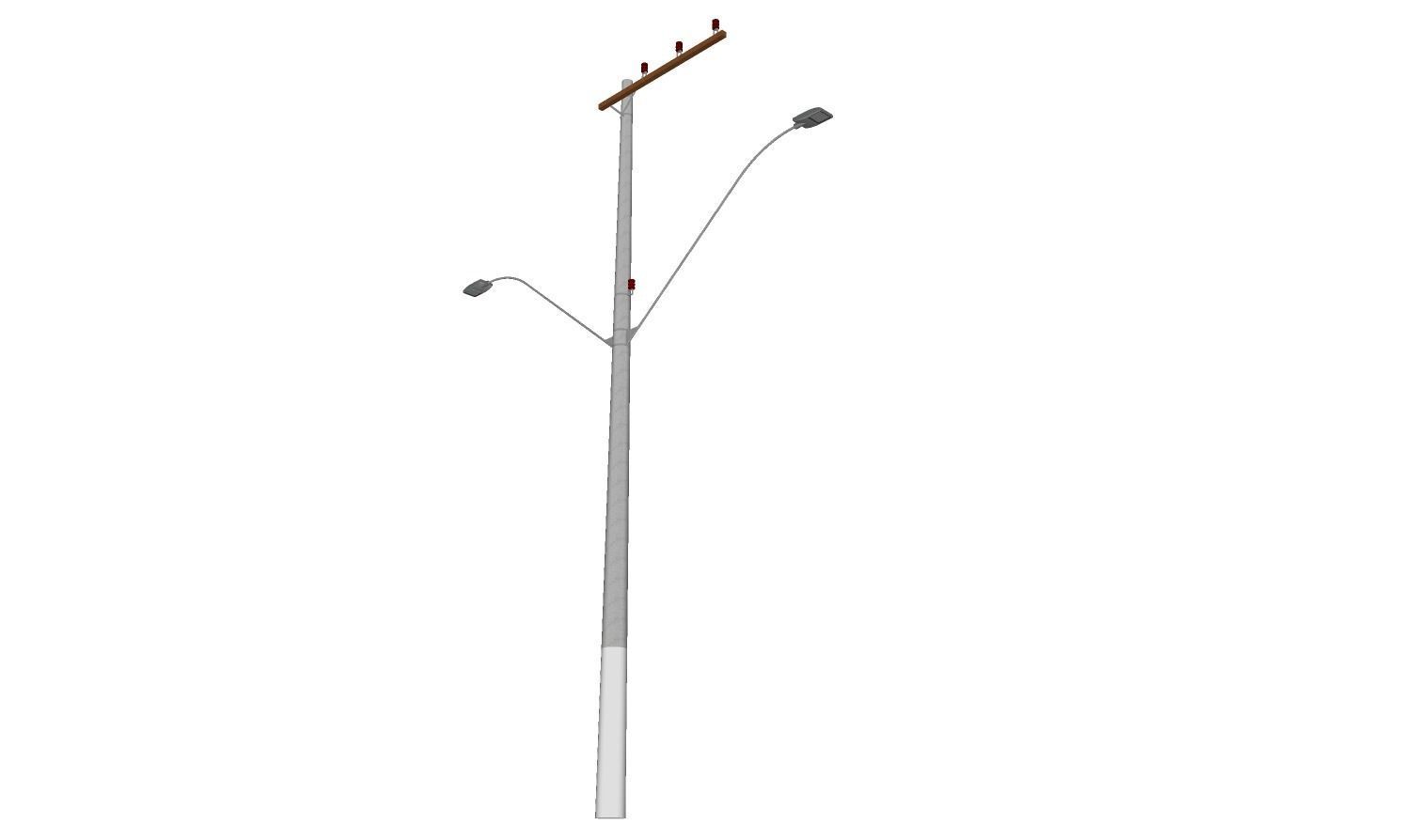 Concrete Lamp Post - Light Pole - Light Post - Street Light 36 3D model ...