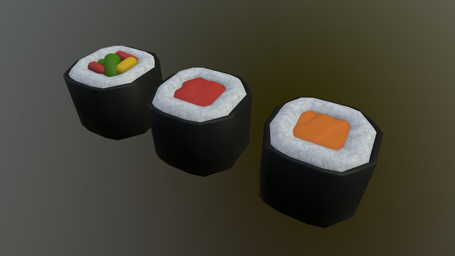 3D model Stylized Sushi VR / AR / low-poly | CGTrader
